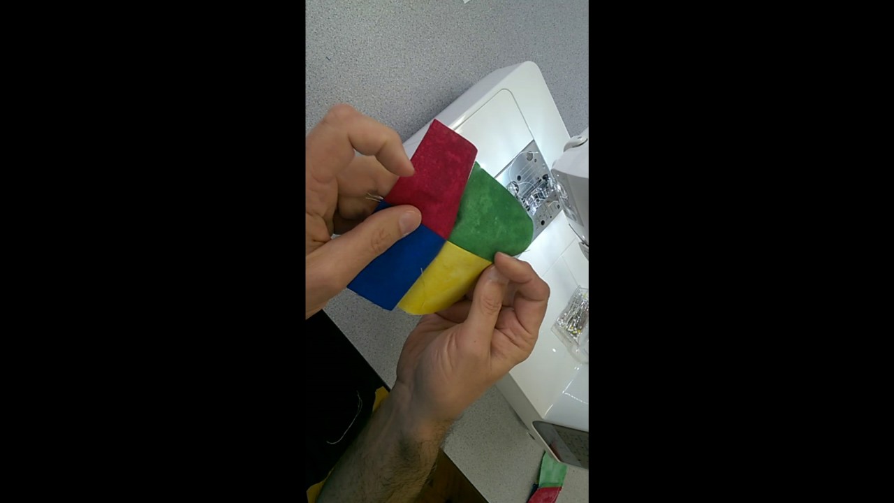 How to make a perfect square block with triangle pieces - YouTube