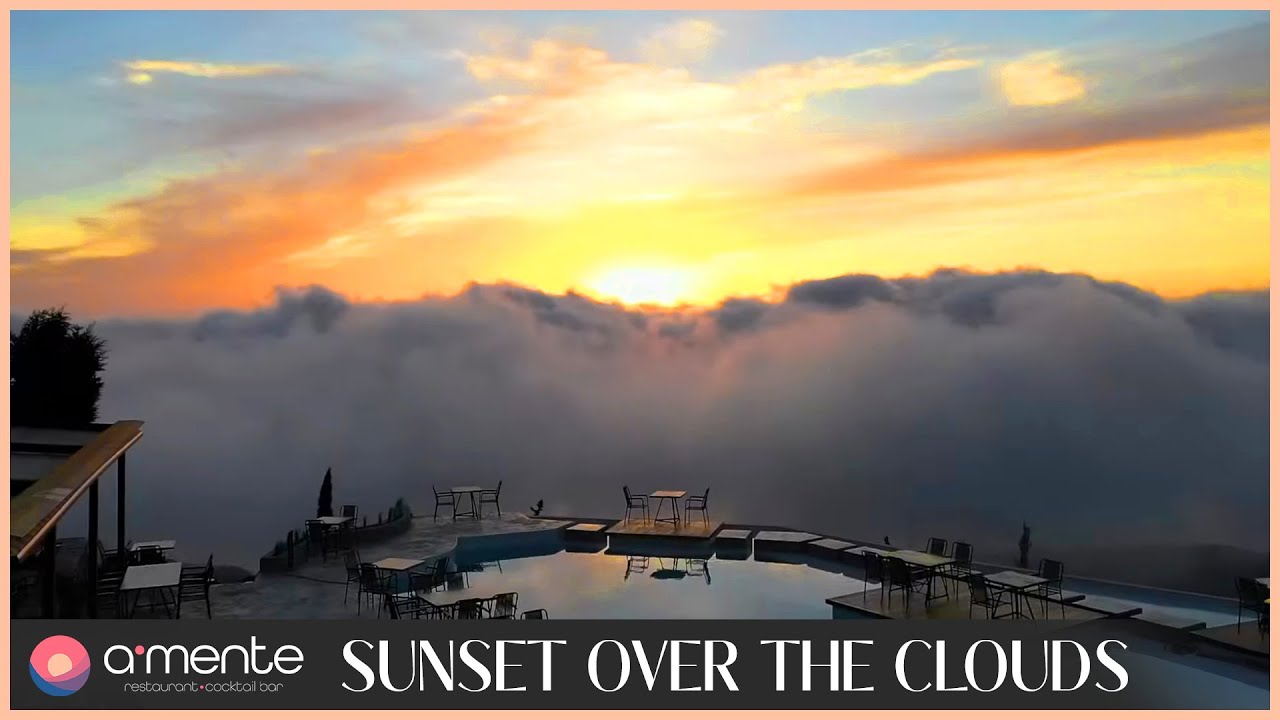 Amente Restaurant & Sunset Cocktail Bar at Lefkada Island | Sunset Over the Clouds🌅| Amente ...