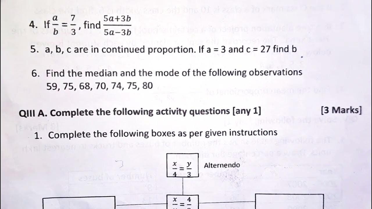 9 th std, Final Exam 2024 Algebra Question paper pattern for practice. SUBSCRIBE 🔔⏩ - YouTube