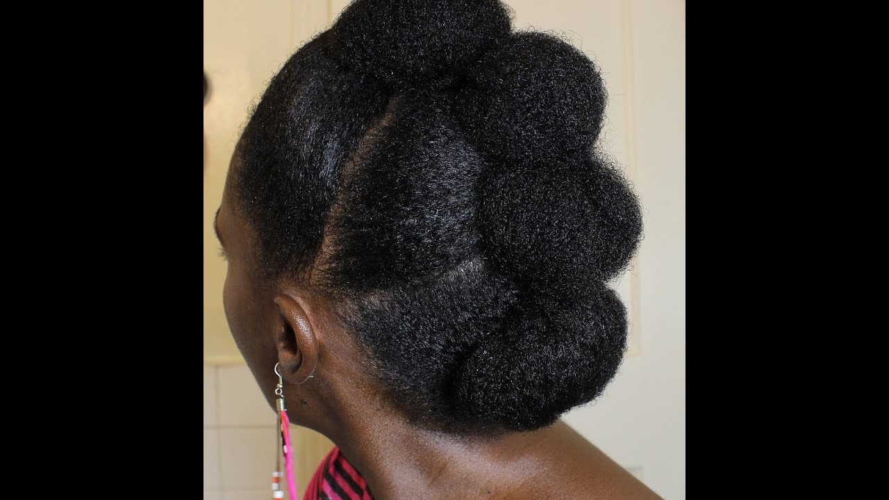 Natural Hair: Tutorial How to do a BUN HAWK - YouTube