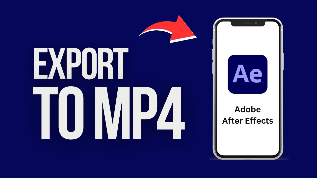 How to Export to mp4 in Adobe After Effect - YouTube