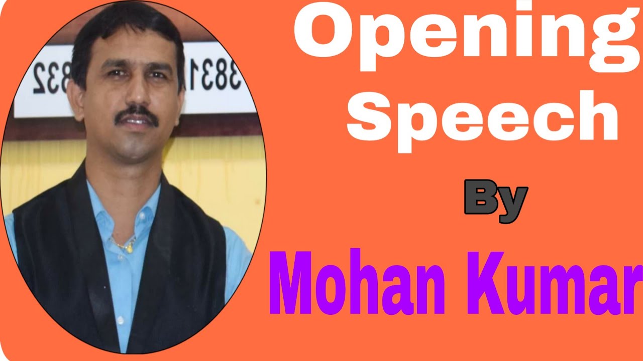 Opening Speech by Mohankumar_M - YouTube