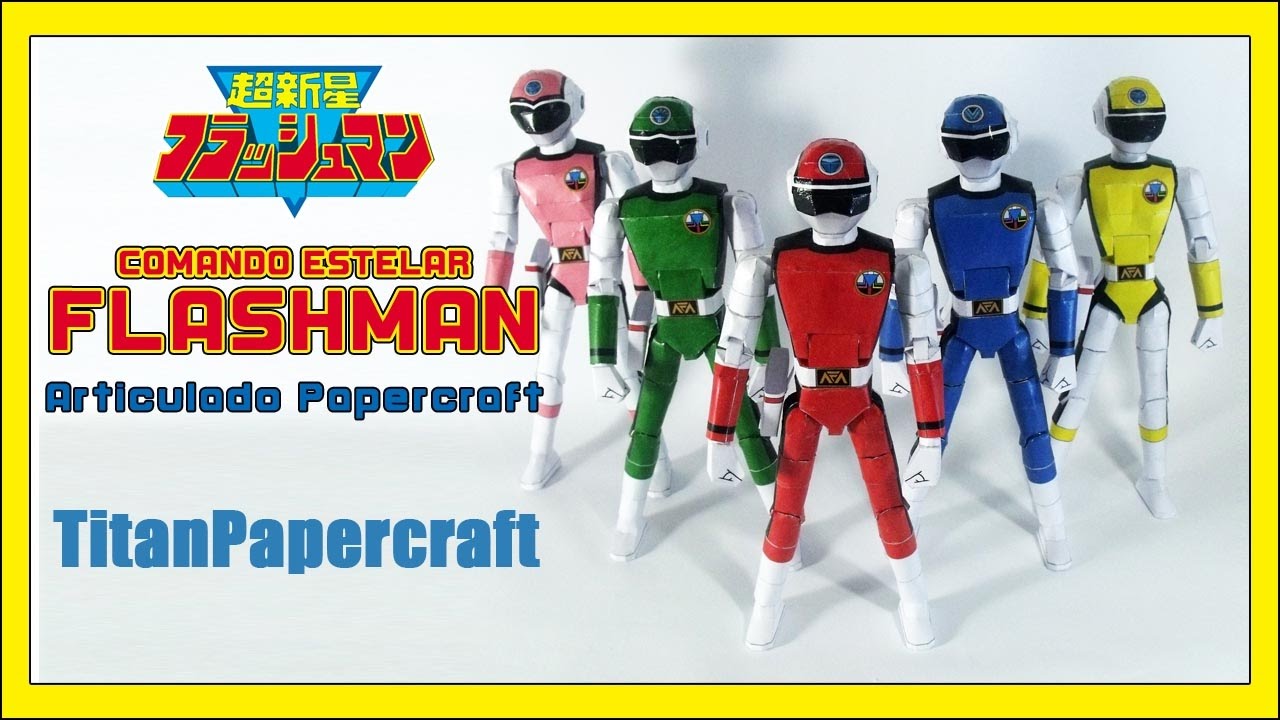 Flashman Articulado Papercraft - YouTube