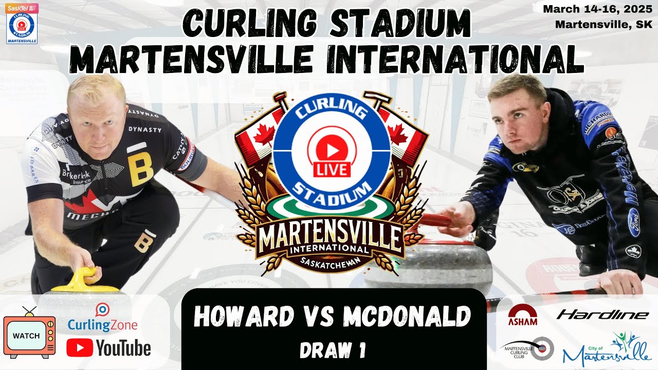 FEATURE: Jordon McDonald vs. Scott Howard - Draw 1 - Curling Stadium ...