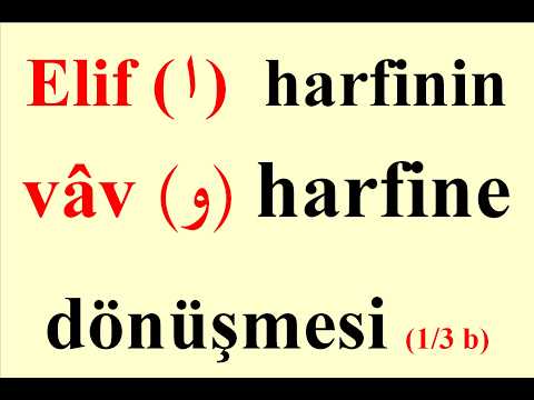 005 Elif Harfinin Vav Harfine Dönüşme Kuralları 1 b