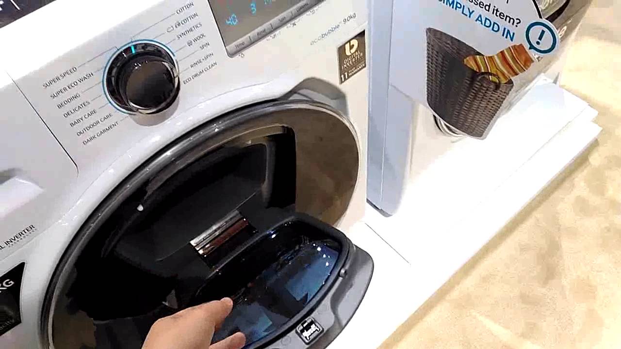Samsung AddWash Washing Machine hands-on video - YouTube