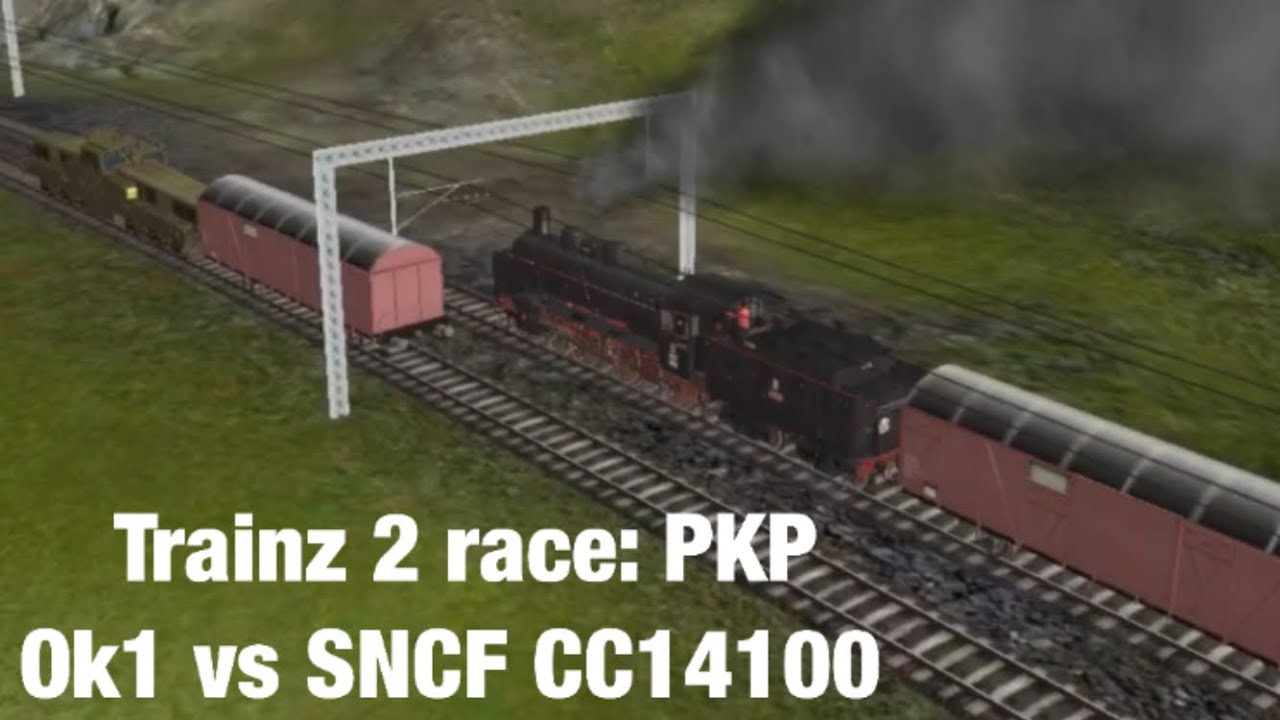 Trainz 2 race: PKP Ok1 vs SNCF CC14100 - YouTube