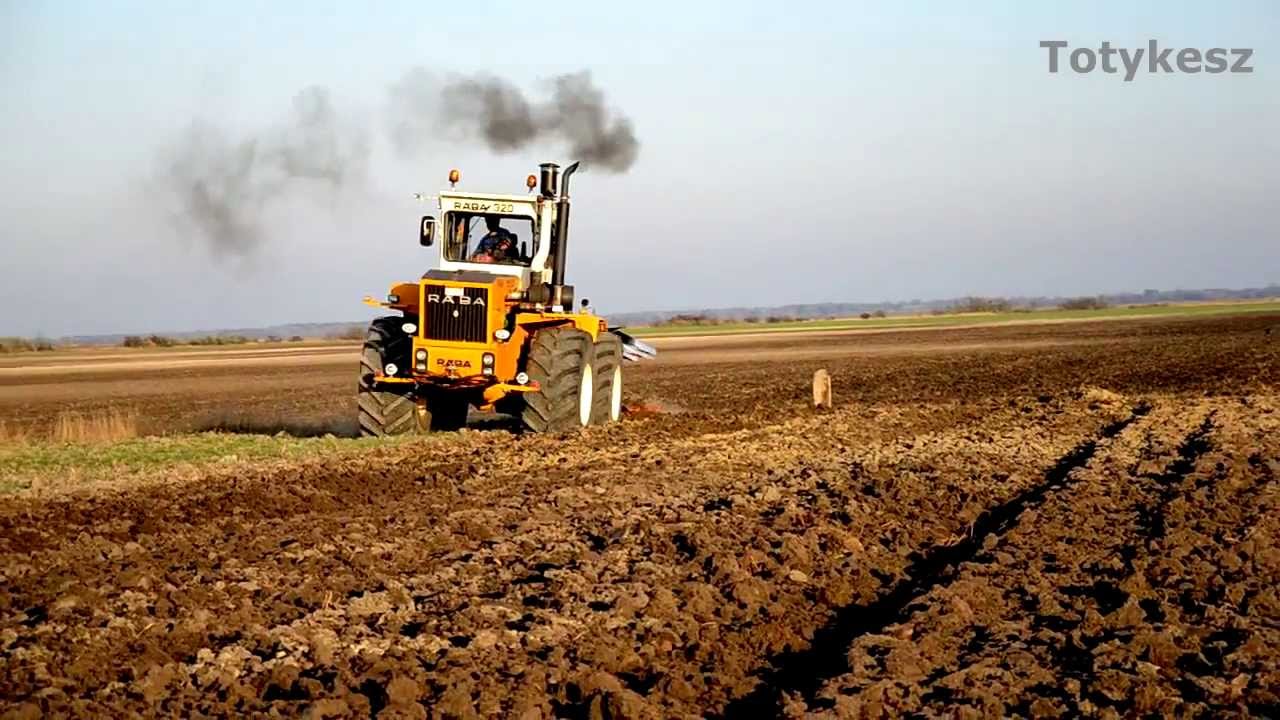 Rába 250 (JD 315 Engine) + Vogel-Noot Hektor 1000 Plus Szántás - YouTube