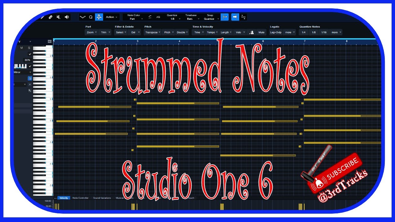 Strummed Notes In Studio One 6 - YouTube
