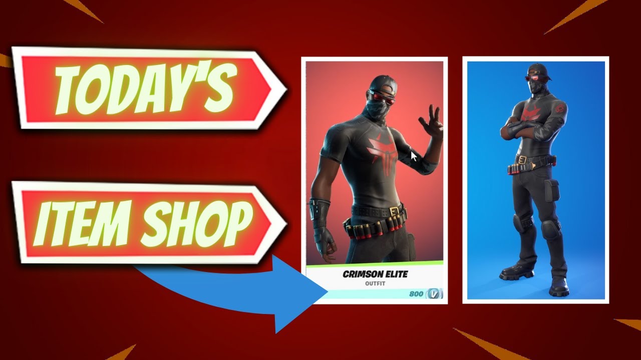 Check out the *CRIMSON ELITE* skin in the Fortnite item shop today ...