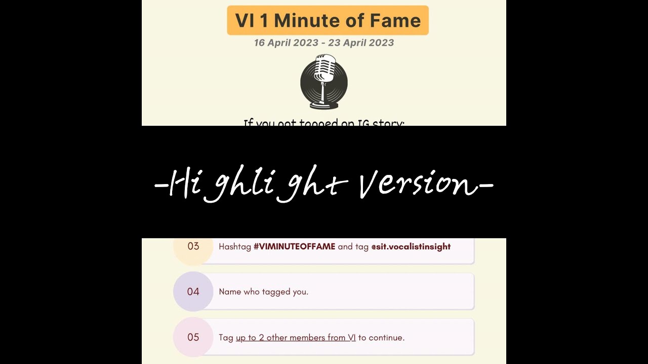 SIT Vocalist Insight IG Tagging Challenge Medley (Highlights vers ...