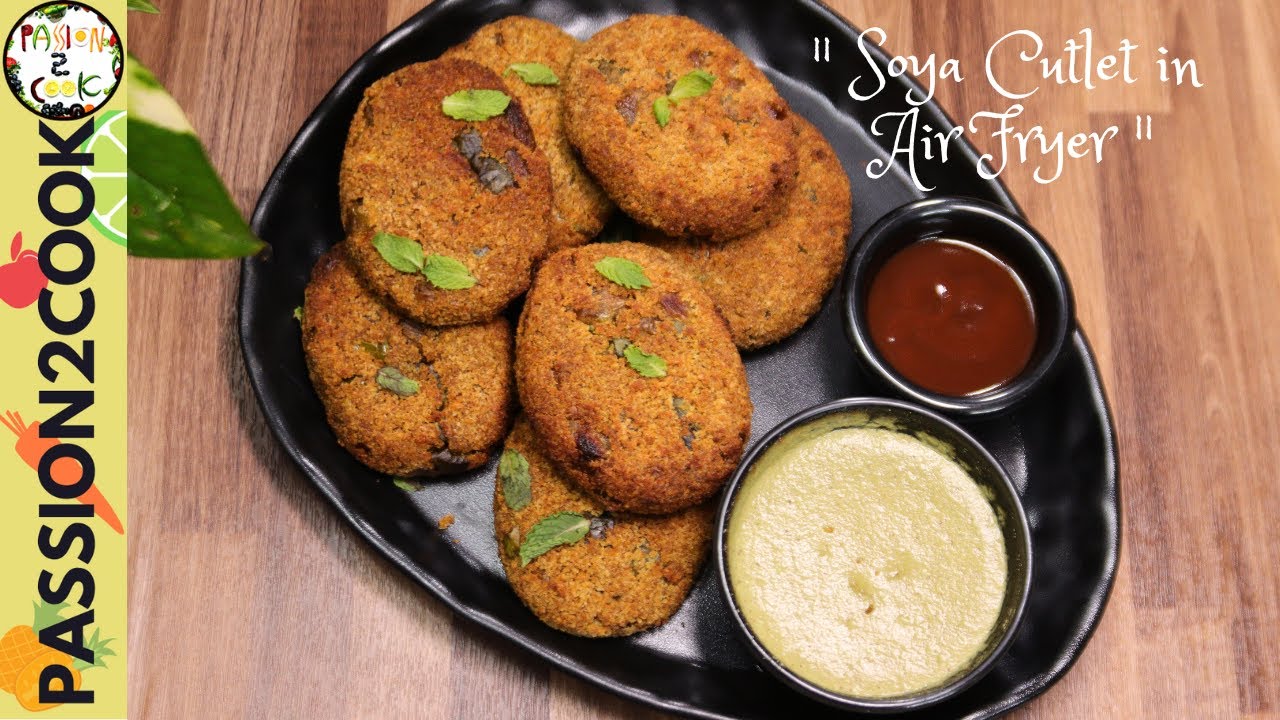 Crispy Soya cutlet in Airfryer | Air fryer Recipes | Cutlet Recipes - YouTube