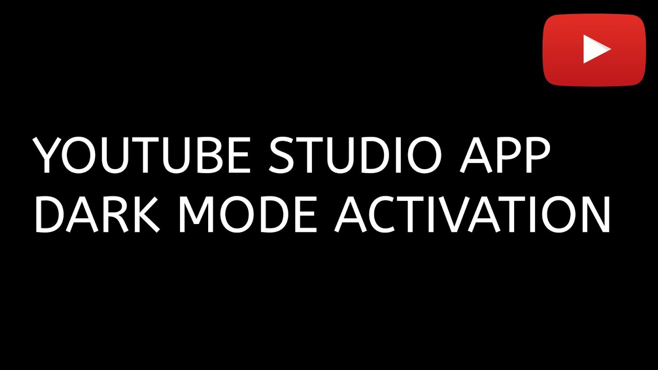 YouTube Studio App Dark Mode Activate Kaise kare | How To Activate Dark ...