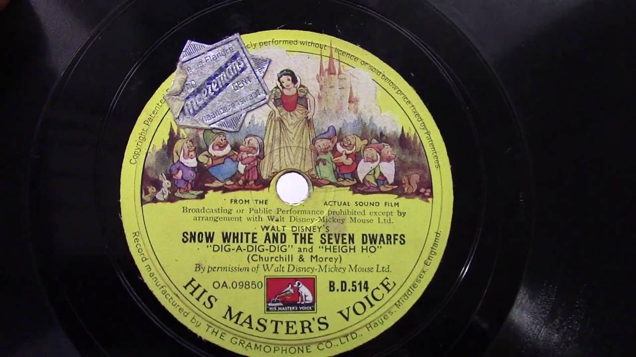 Snow White and the seven dwarfs: Dig-a-dig-dig/Heigh ho. (ca1937 ...