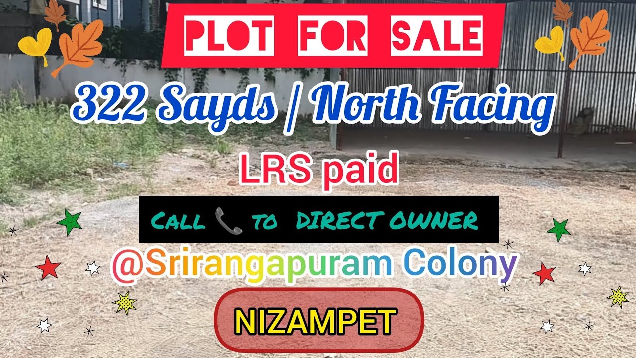 322sqyds/ North Facing plot For Sale/LRS Paid/ Clear Tilted plot ...