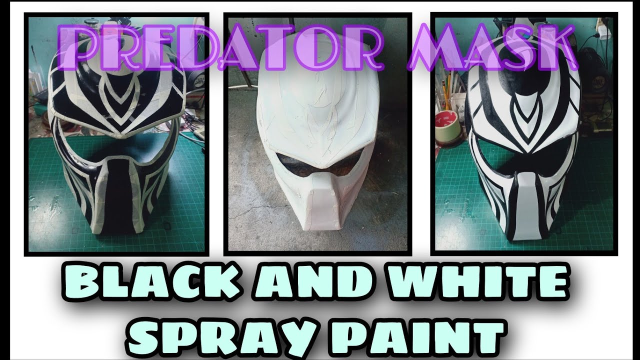 How to make a Predator Mask Black and White design #creacezion # ...