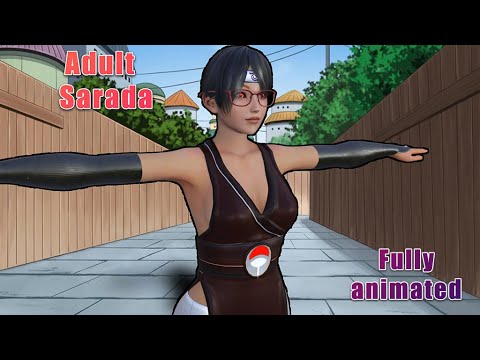 3d model of Sarada Uchiha