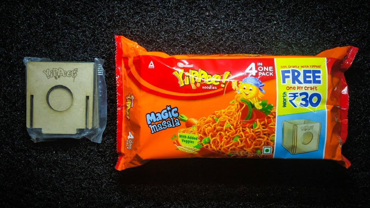 Yippee noodles with free diy craft worth rupees 30... #yippee #noodles ...