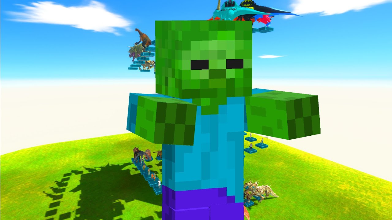 ⚔️ FPS AVATAR ZOMBIE FROM MINECRAFT PARKOUR MAP - Animal Revolt Battle ...