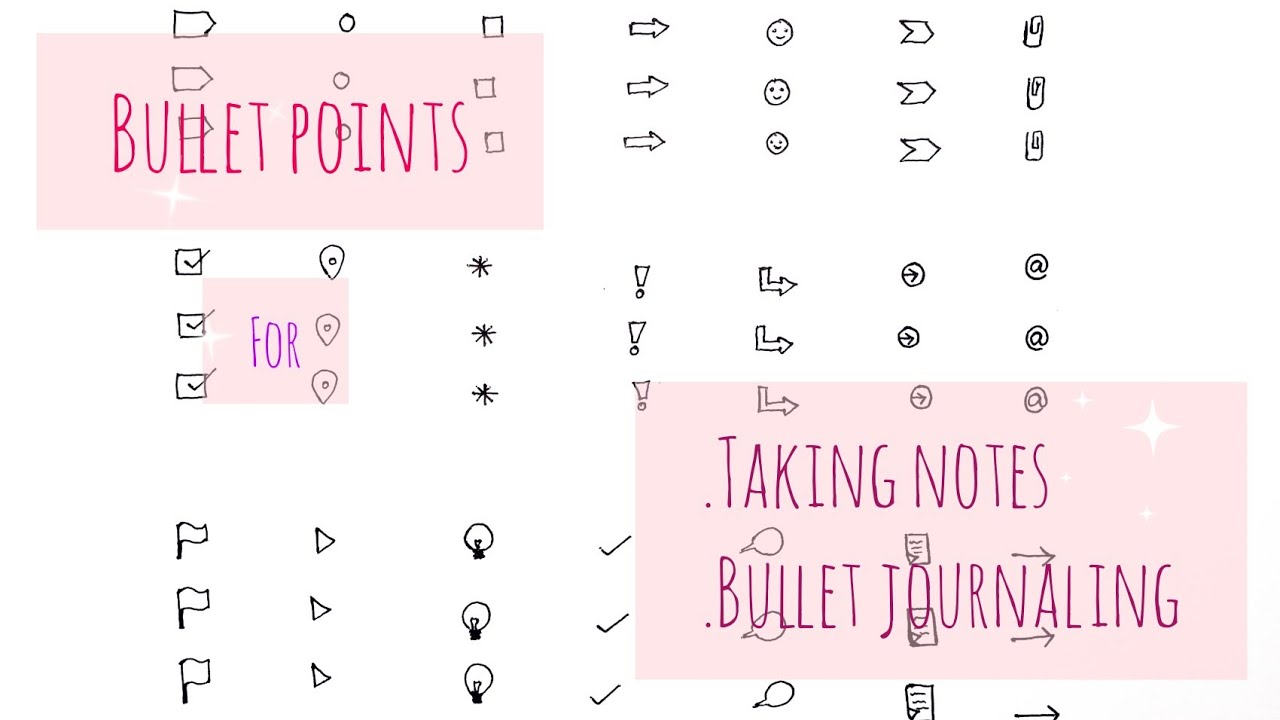 Bullet points for note taking / Mrs Artist - YouTube