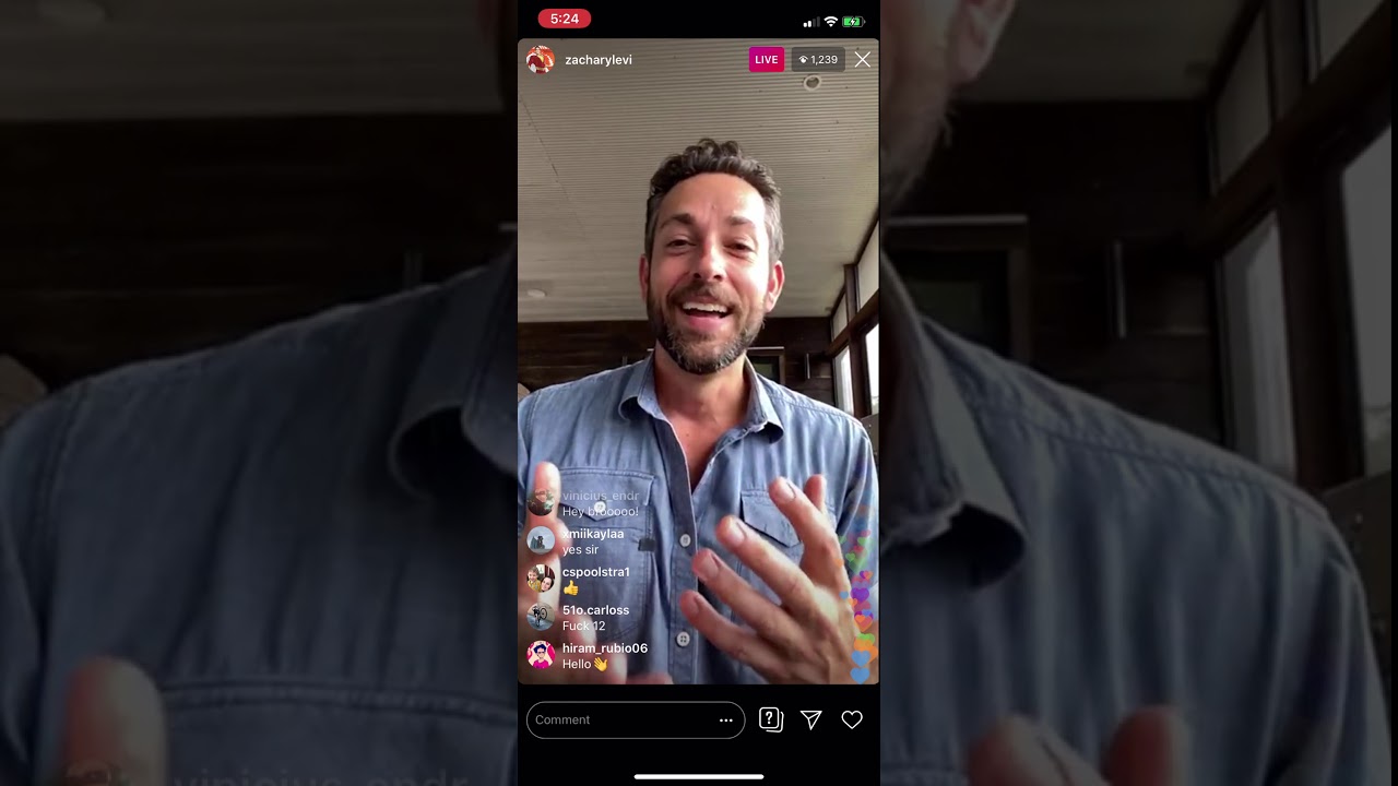 Zachary Levi Instagram Live - May 28, 2020 - YouTube