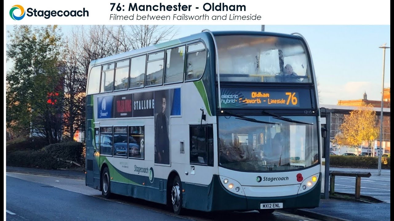 Stagecoach Manchester 76 between Failsworth and Limeside - YouTube