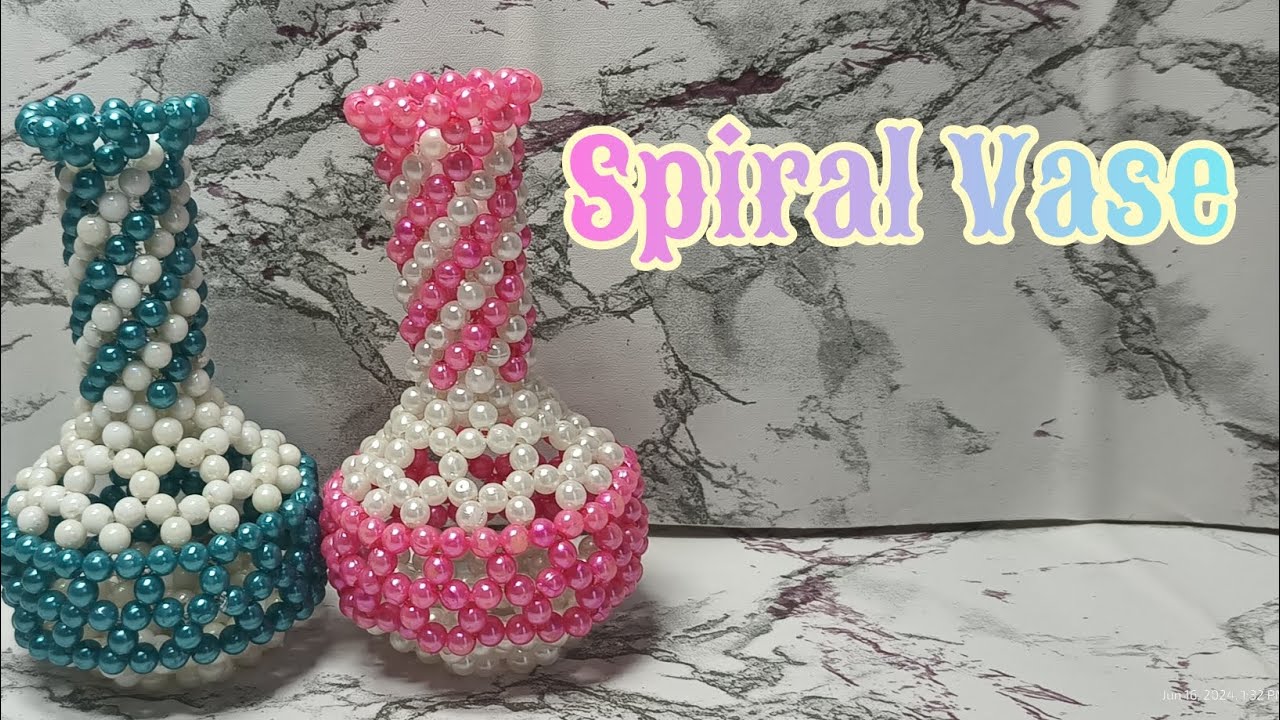 3D Beaded Spiral Vase by Bead Rose Sons - YouTube