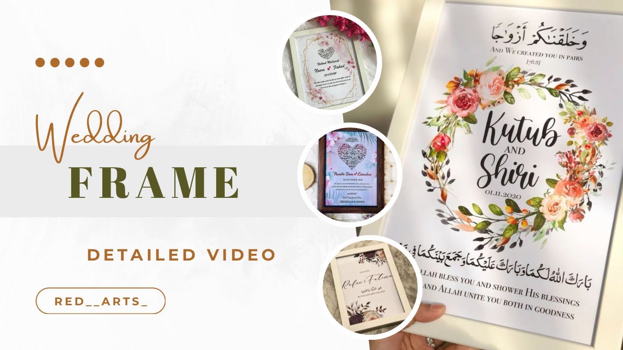Wedding Frame | Detailed video | frame video | @Red__arts_Vlogzz - YouTube
