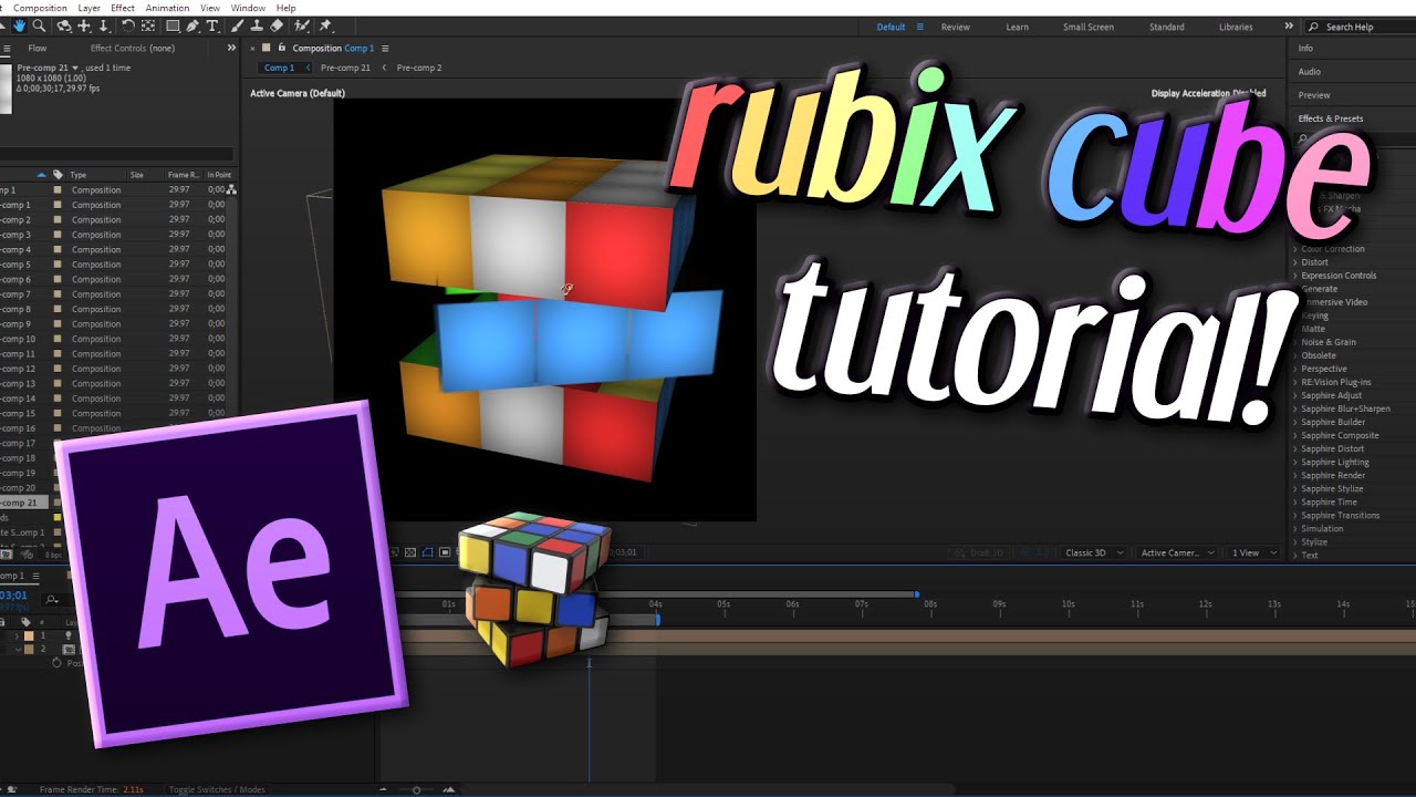 After effects rubix cube tutorial - YouTube