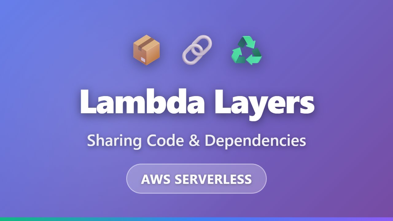 Lambda Layers: Sharing Code and Dependencies in AWS Serverless - YouTube
