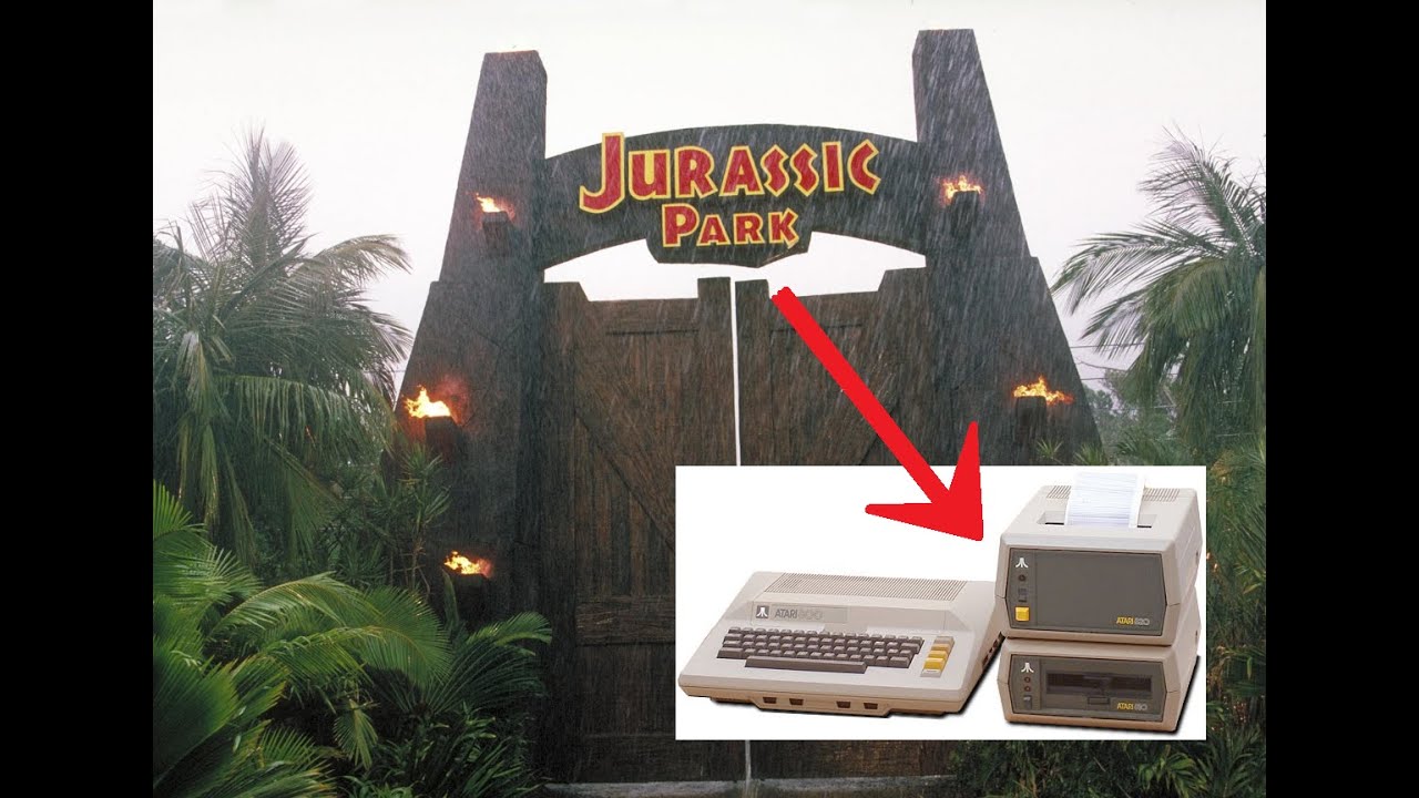 Jurassic Park on Atari 800XL (PAL) 8-bit computer 1983 unlicensed game ...