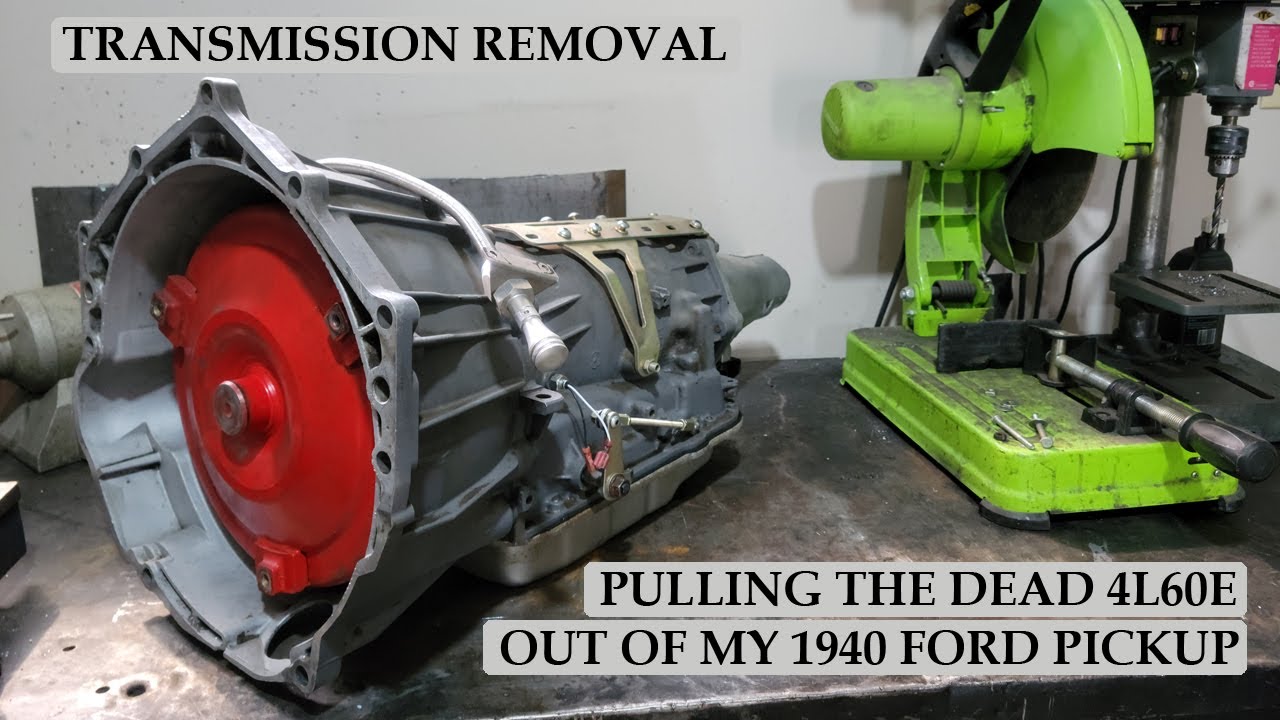 Pulling the dead Transmission out of my 1940 Ford pickup! - YouTube