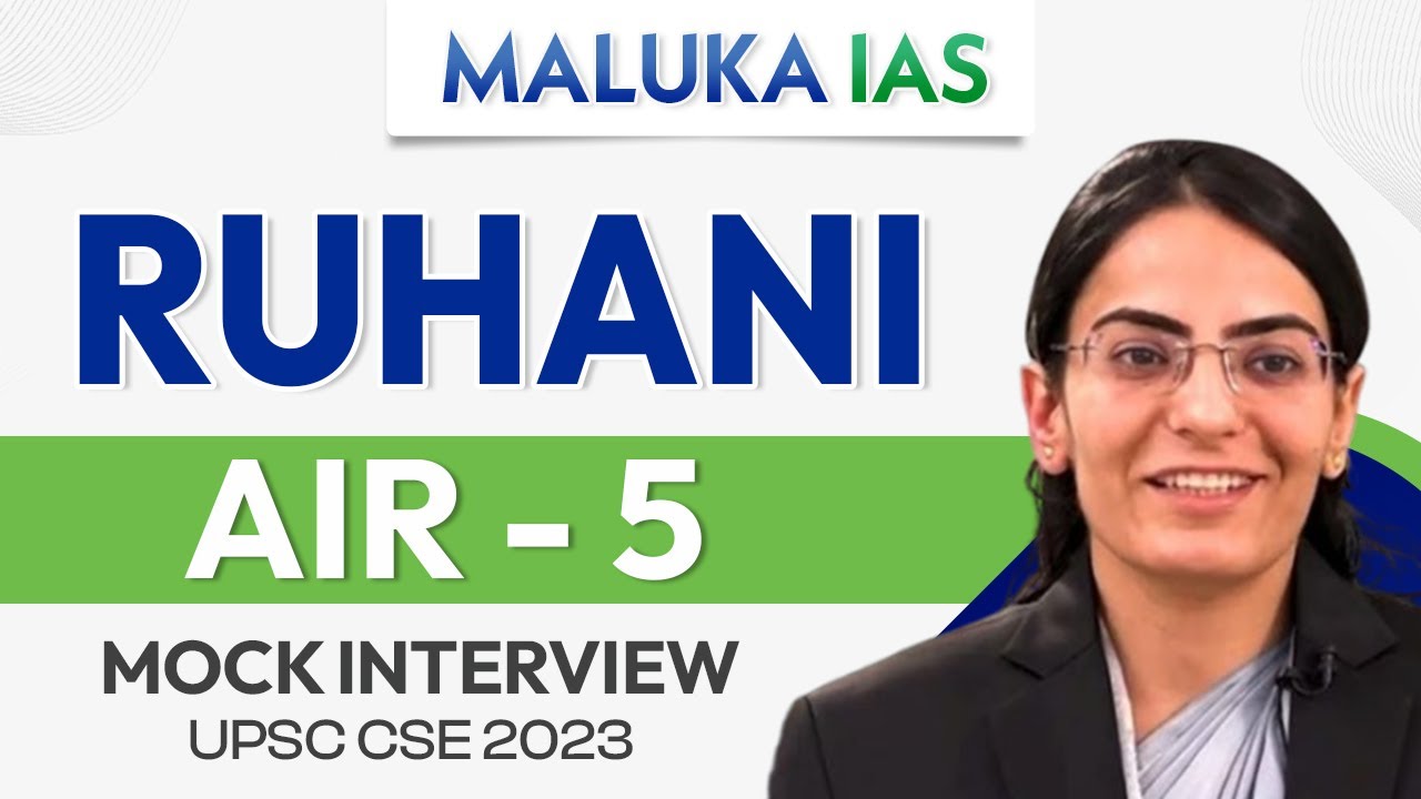AIR 5 - Ruhani - Congratulations from MALUKA IAS - YouTube