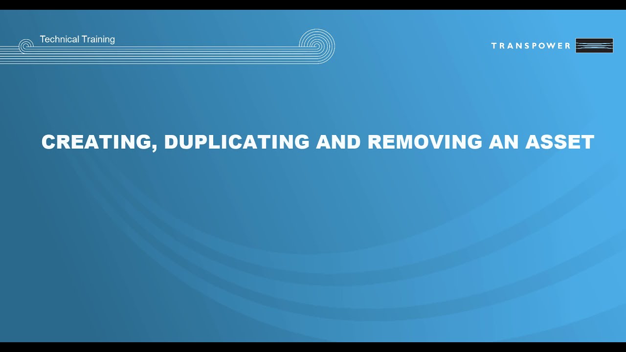 6 Creating, duplicating and removing assets - YouTube