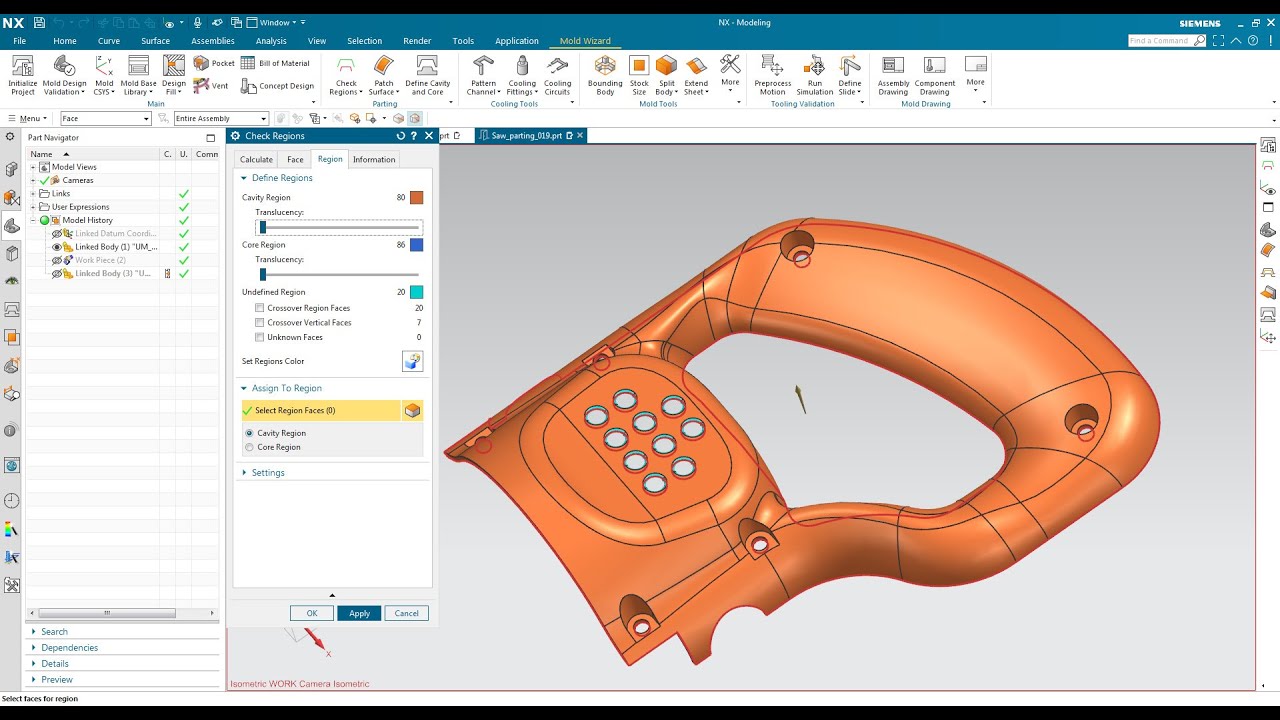 Siemens NX Mold Wizard: Design Parting Surface for Product - Part3 ...