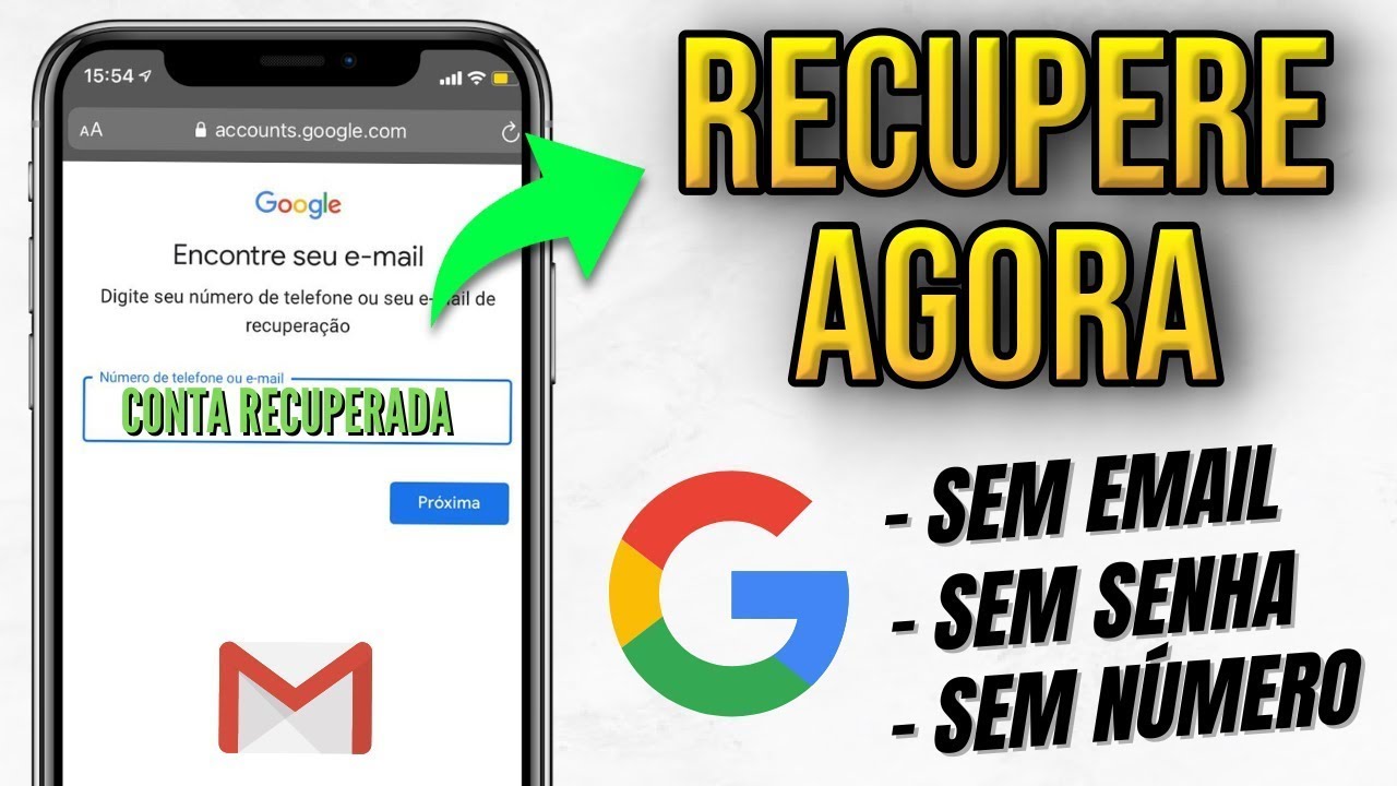 Como RECUPERA SUA CONTA GOOGLE de maneira RÁPIDA e FACIL!!!!!! - YouTube