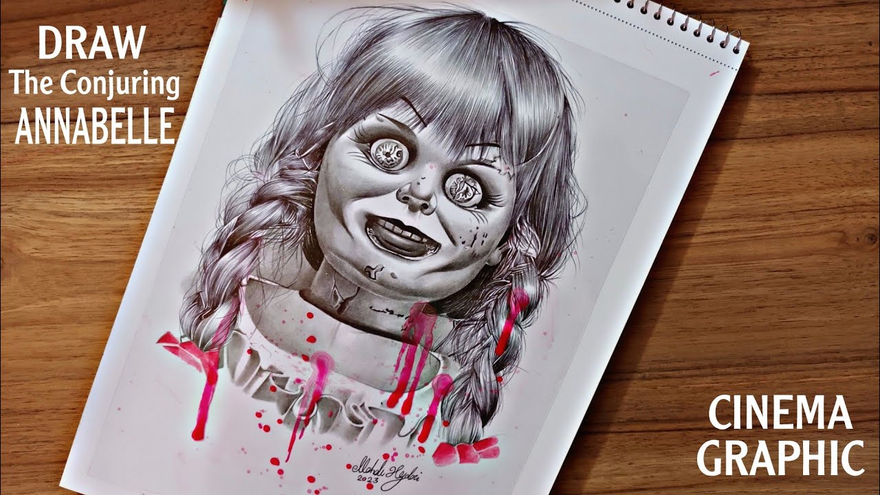 How to draw a portrait of Annabelle ( The Conjuring - Annabelle )(step ...