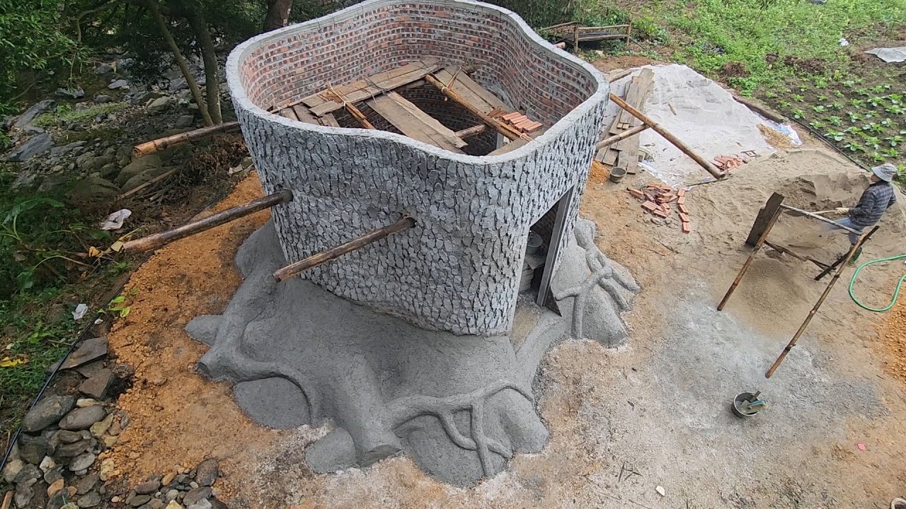 create a root system for the tree house - YouTube