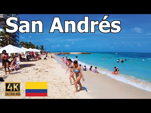 San Andres, Colombia - 4K Beach Walking Tour - Island Paradise You Need To See