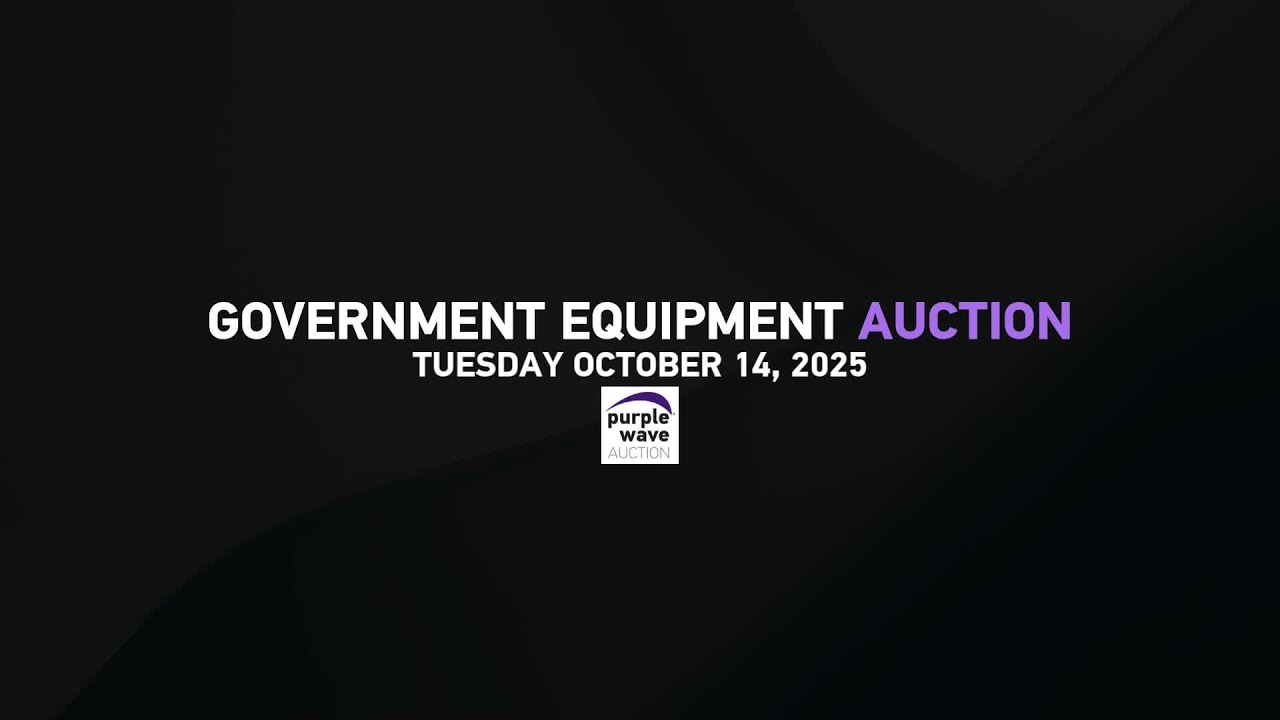 Government Equipment Auction | Selling on October 14 2025 - YouTube