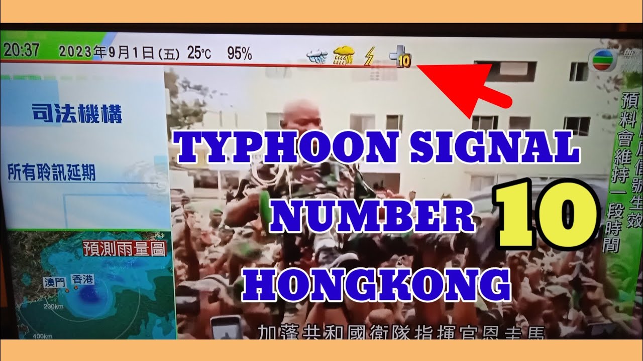 TYPHOON SIGNAL NUMBER 10 HONGKONG || 09-01-2023 - YouTube