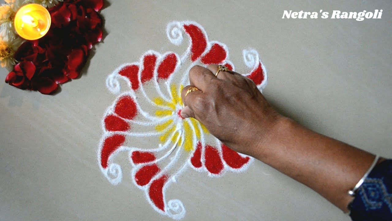 One Minute Awesome Rangoli | Dot 5x3 Easy Rangoli | ठिपक्यांची रांगोळी ...