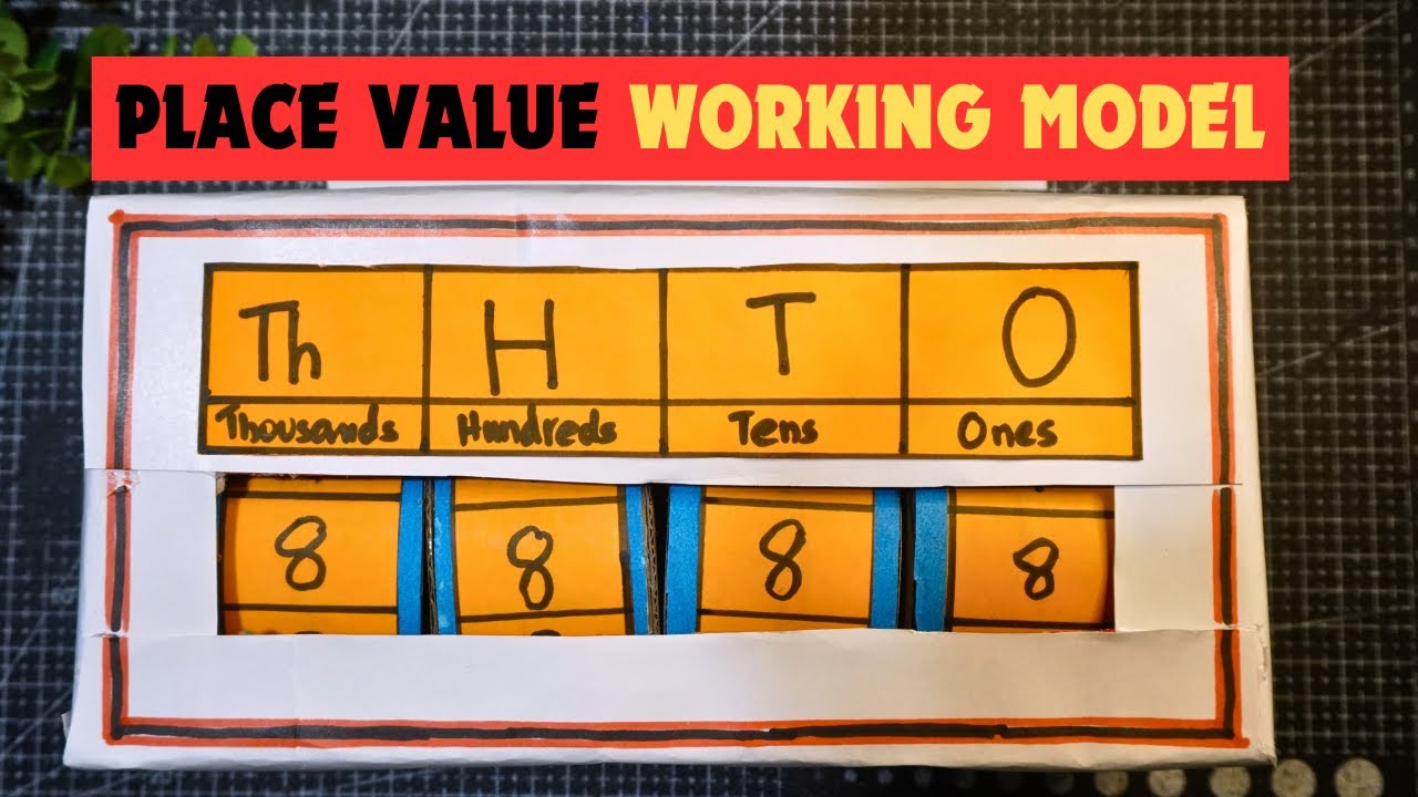 Maths Working Model | Place value working model | Place value TLM ...