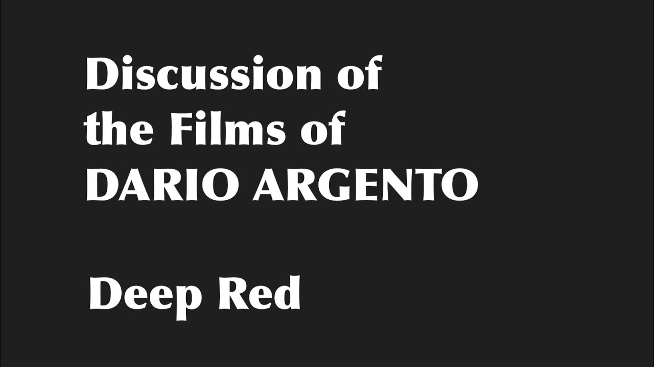 The Films of Dario Argento 4: Deep Red (Profondo Rosso) - YouTube