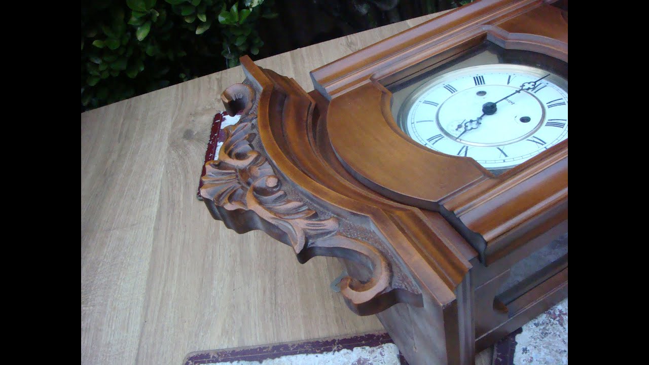 Modern Vintage Wall Clock Case Inside Movement , Pendulum And Pair Of ...