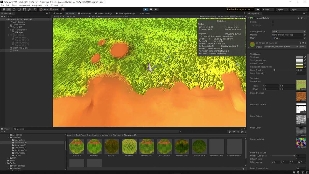 Unity Brute Force Grass Shader Try 1 - YouTube