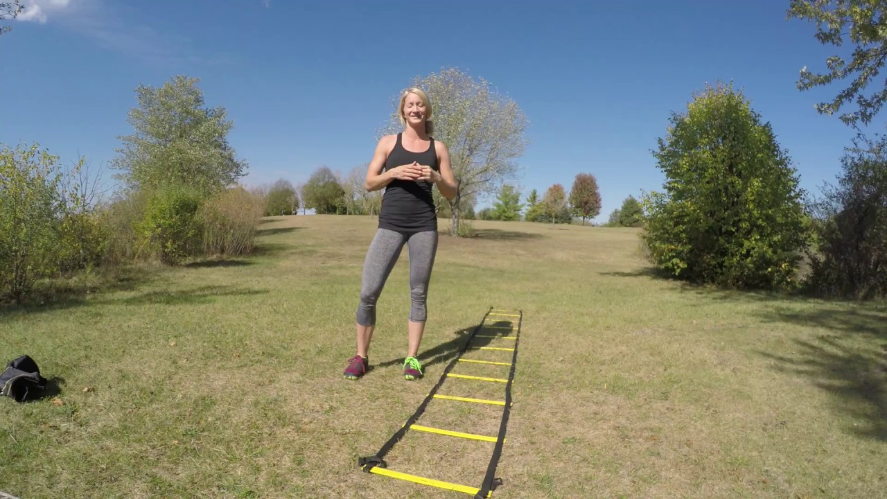 Ladder drill out out in in hopping - YouTube