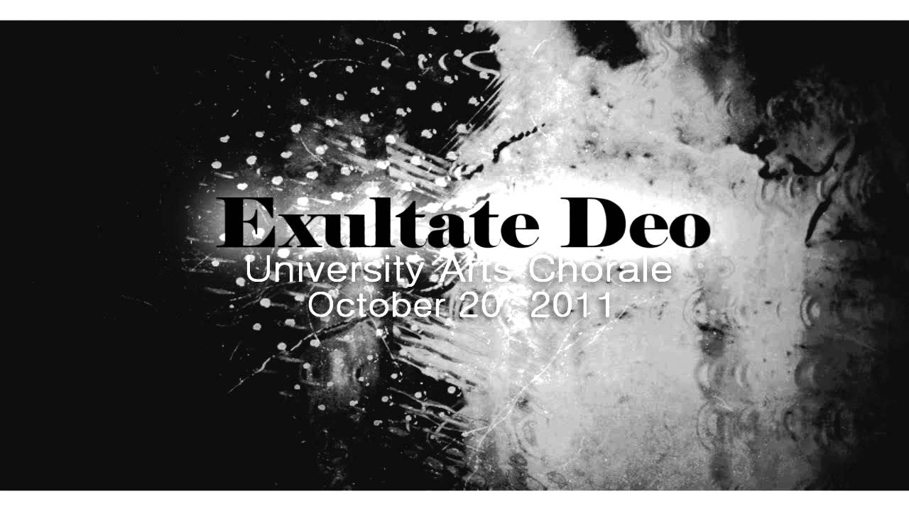GVSU University Arts Chorale - "Exultate Deo" - YouTube