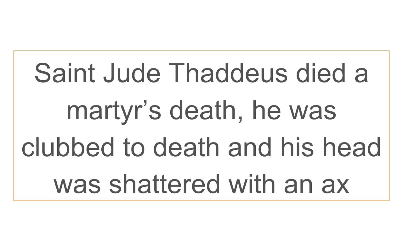 Thaddeus the Apostle - YouTube