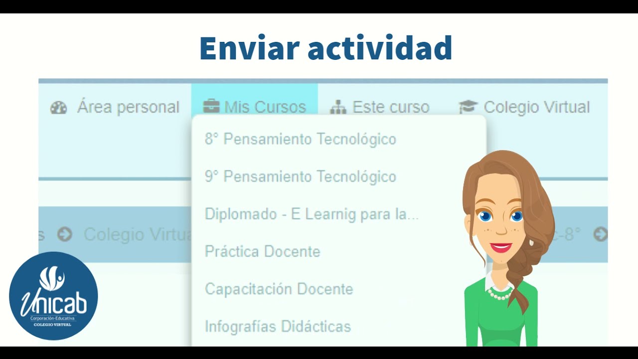 Colegio virtual UNICAB, como enviar una actividad - YouTube